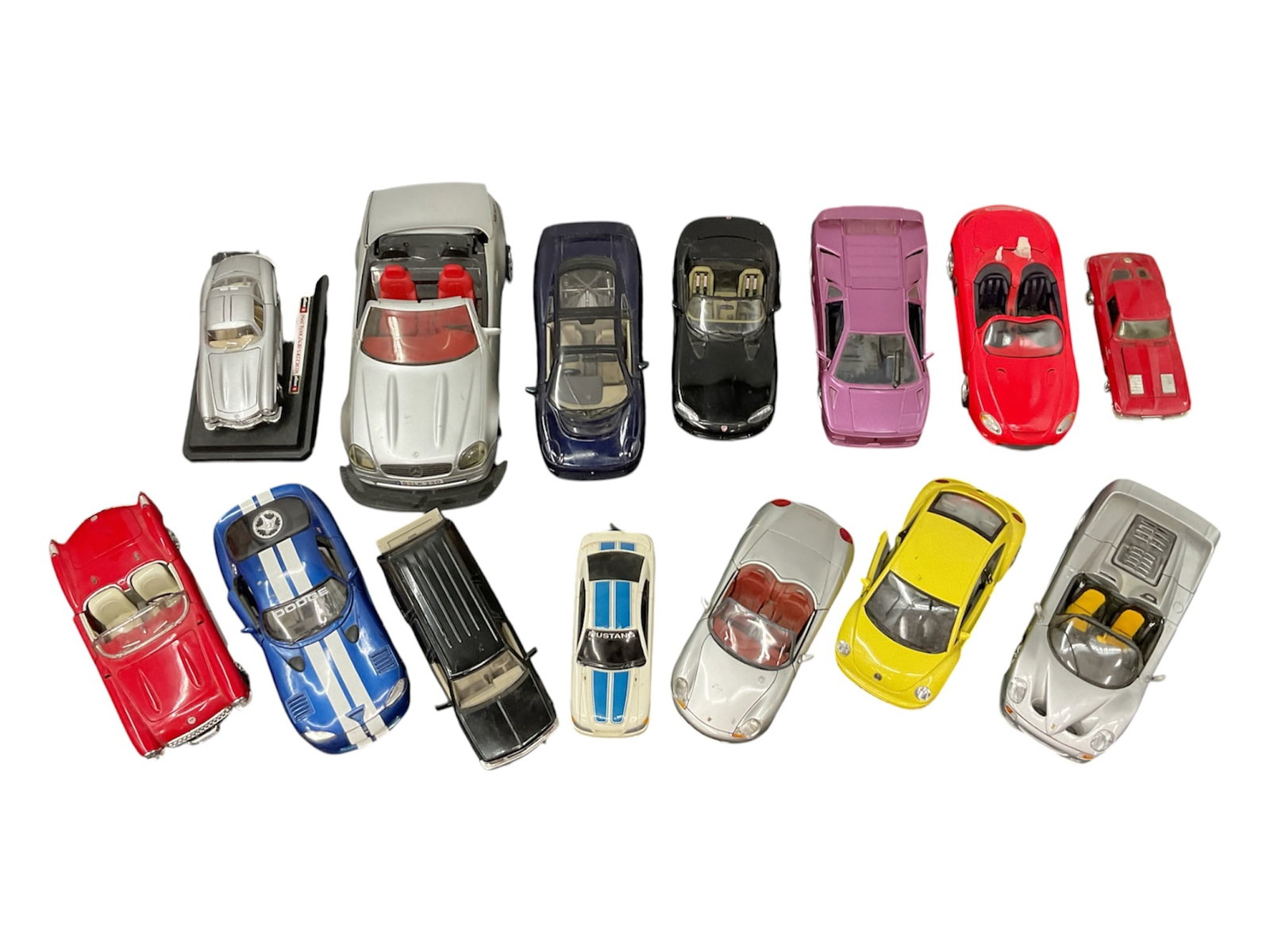 Collection Of 1:60 Scale Diecast Model Cars Including Mercedes-benz ...