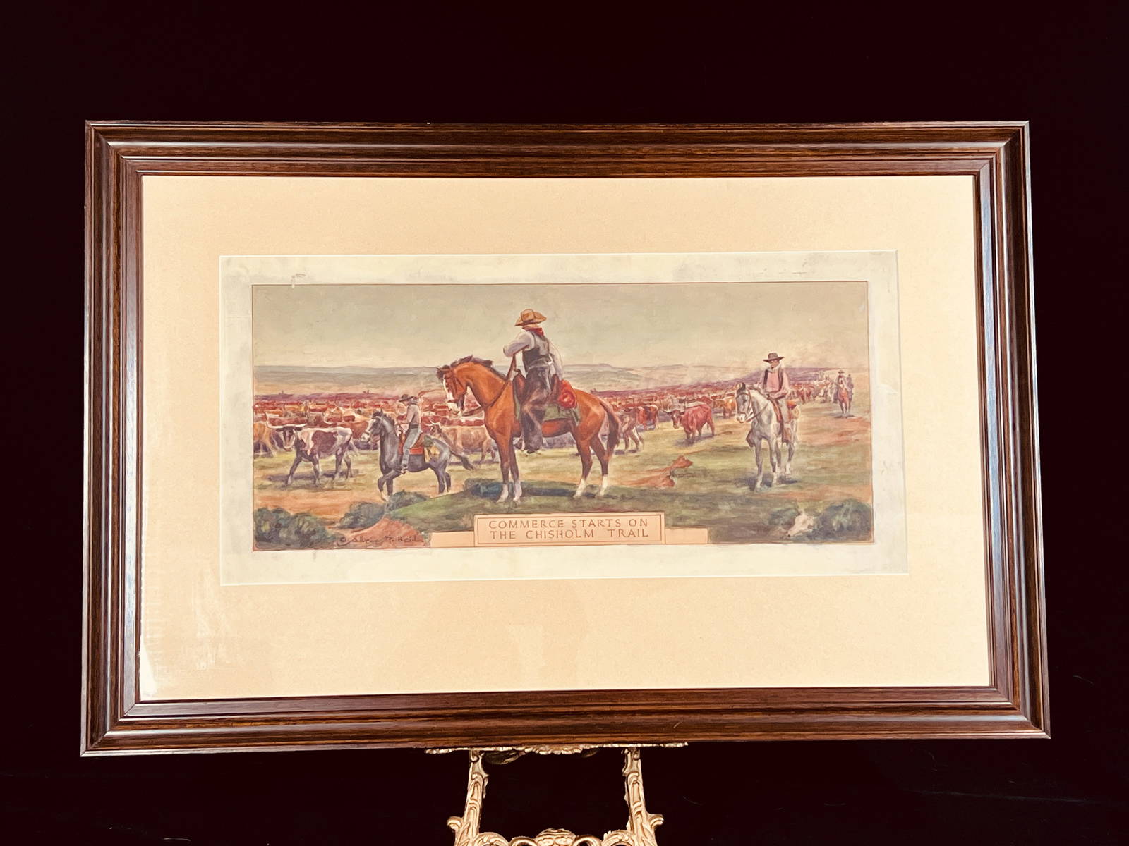 Albert T Reid Commerce Starts On The Chisolm Trail - Original ...