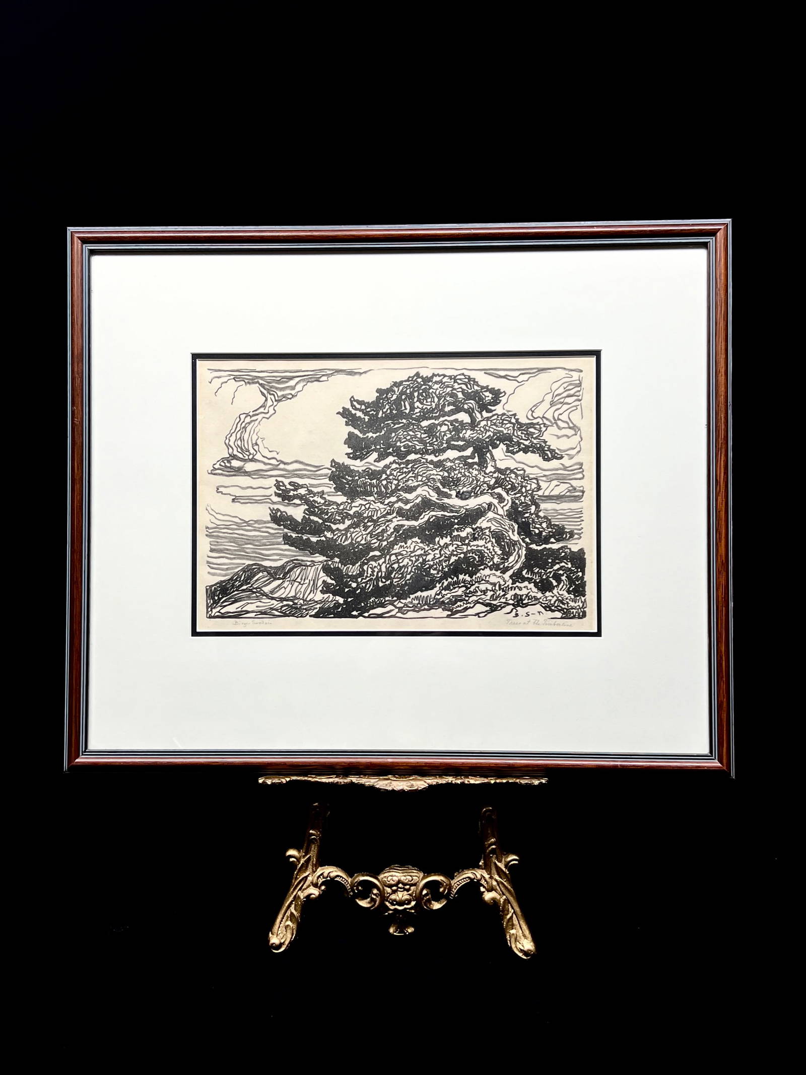 1923 Sandzen Fine Art Print Trees At The Timberline Auction