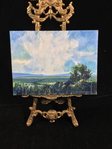 Building Thunder’ Ed Pointer, American Southwest Painting Acrylic On Board