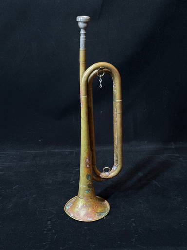 Standard Us Regulation Brass Bugle Inscribed Made In Usa
