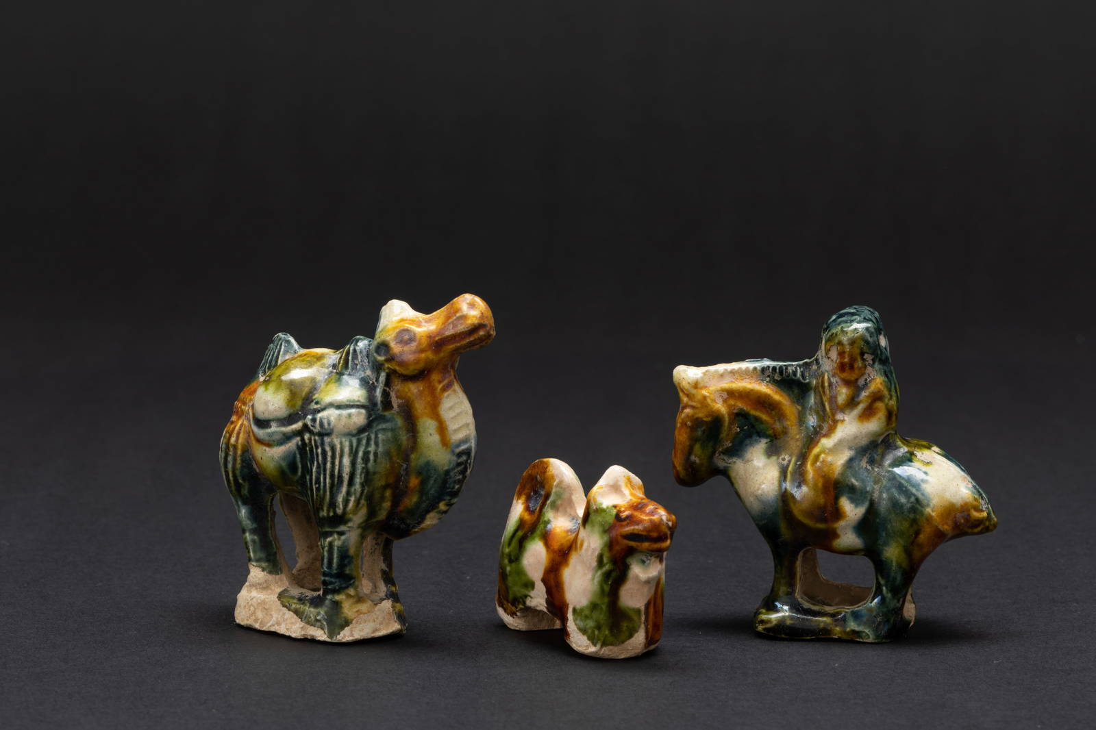 Tang Three Colors Statues Auction