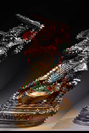 A Rare And Precious Bronze And Gilded Statue Of Zhao Gongming, The God ...