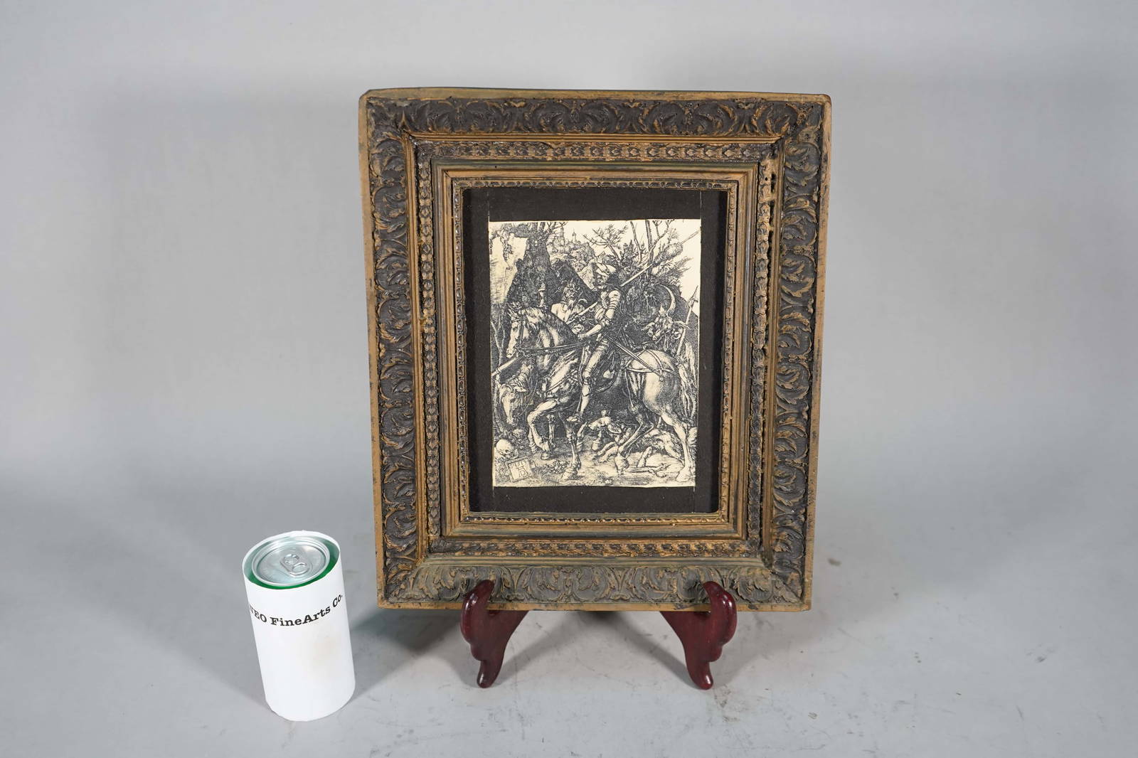 Bone Carving Of Painting Knight "death And The Devil" By Albrecht Durer ...