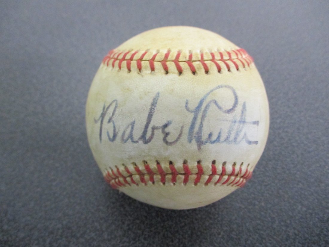 Babe Ruth Single Signed Official American League Baseball Auction