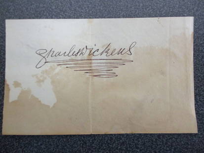 Charles Dickens Cut Signature