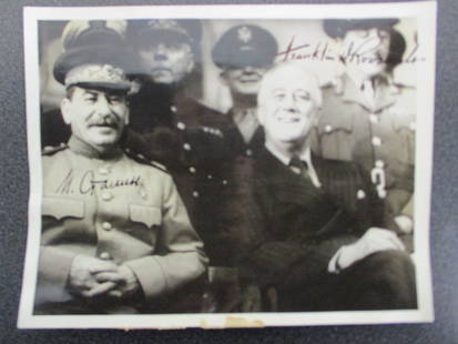 President Franklin D Roosevelt, And Joseph Stalin Signed Photo Historic ...