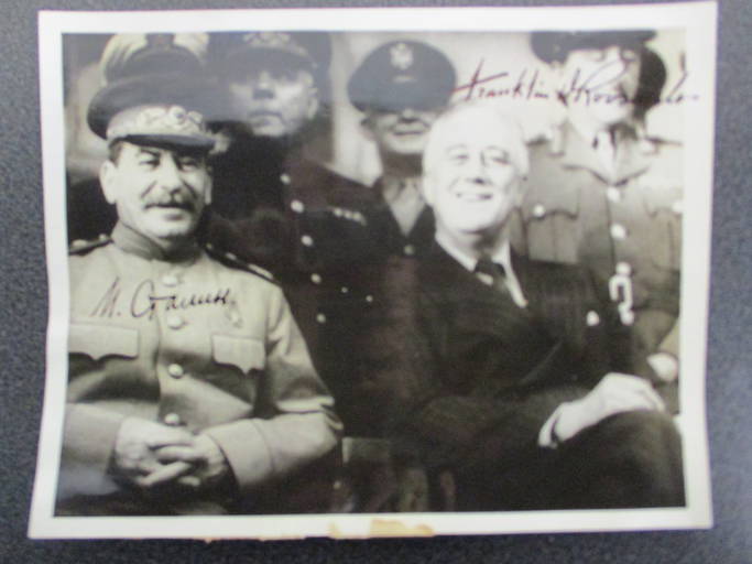 President Franklin D Roosevelt, And Joseph Stalin Signed Photo Historic ...