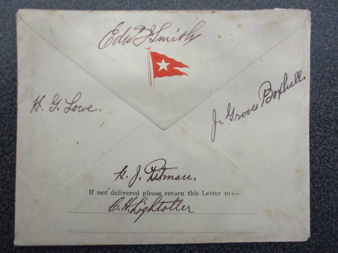 Rms Titanic Icons: Signed Envelope W Captain Smith And Crew Signatures ...