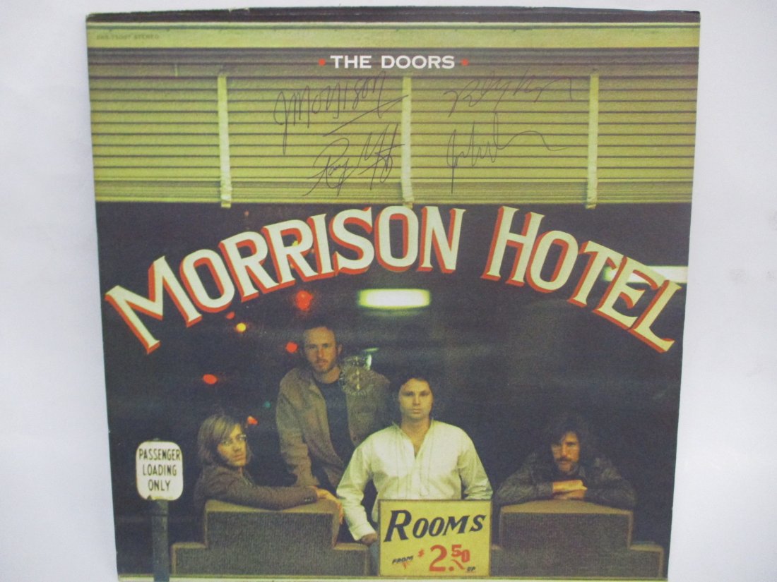 Jim Morrison Signed Album Cover Morrison Hotel W/coa Auction