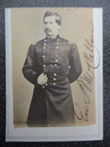 Civil War Echoes: George Mcclellan Signed Cdv Card A Rare Glimpse Into ...