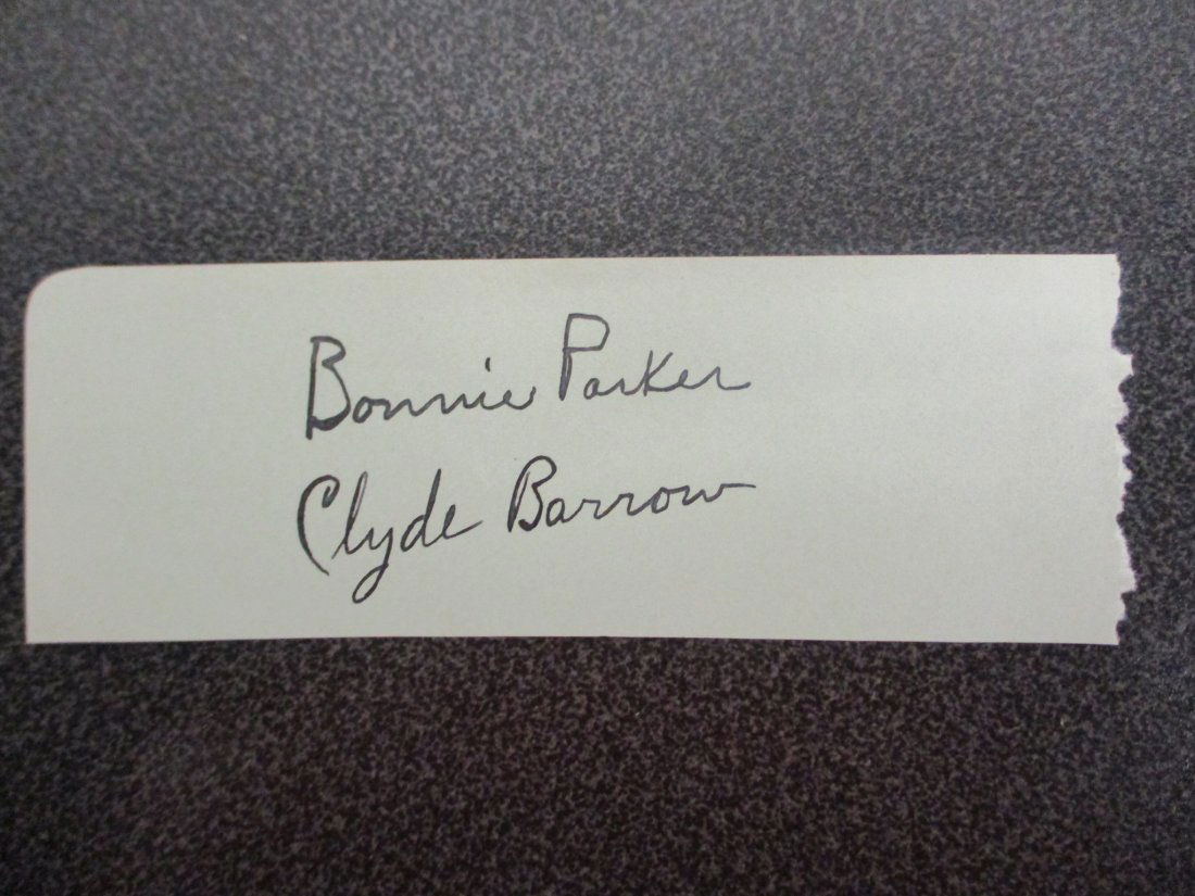 Bonnie And Clyde's Criminal Chronicle: Dual Signed Cut Signature With Coa