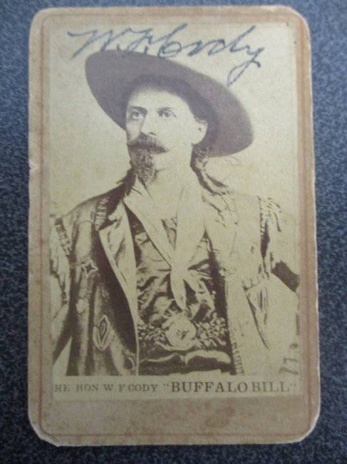 Buffalo Bill Cody Autographed Cdv Card With Certificate Auction