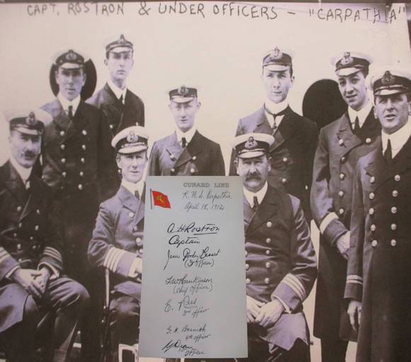 Titanic Interest: Rms Carpathia Captain Rostron And Crew Signed ...