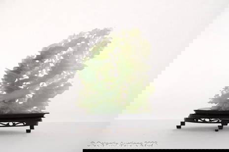 Chinese Carved Jade Bird Of Paradise Sculpture Auction