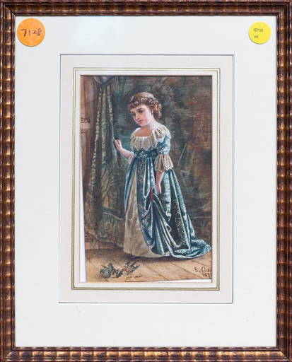 Ellen Louise Clacy, 'portrait Of A Young Girl 1875'