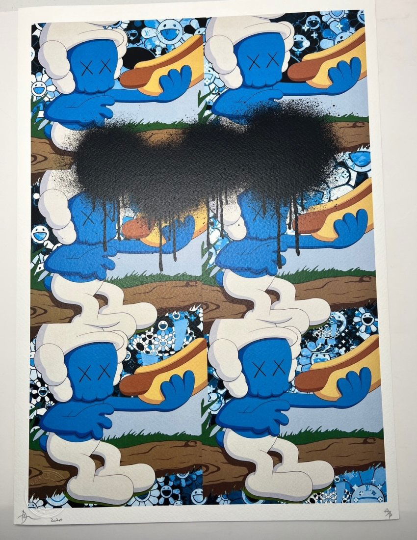 Death Nyc - Kaws Smurf Auction