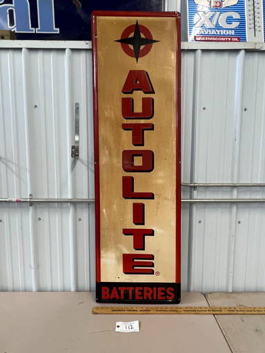 112 Autolite Embossed Sign