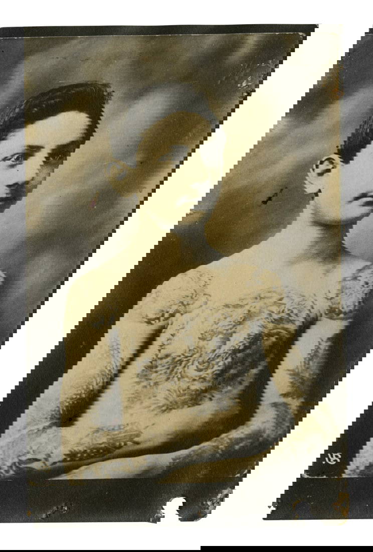 Postcard Of Boy Tattooed By Charlie Wagner (detroit, Ca. 1925) 5 1/2 X ...