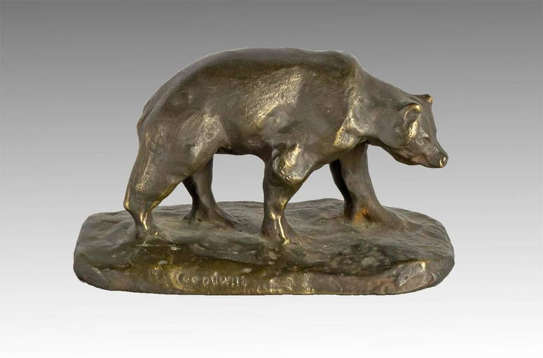 Philip R. Goodwin (1881 1935), Walking Bear, 2 1/4 X 4 X 2