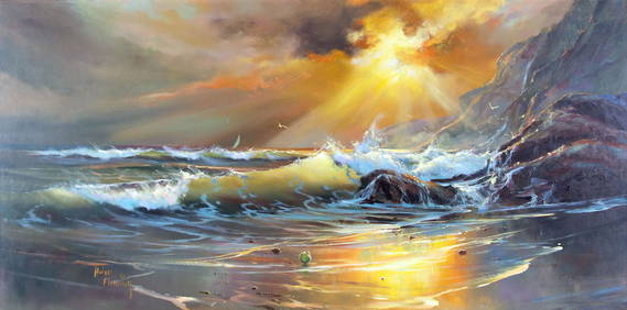 Hulan Fleming (1933 ) Seascape Storm