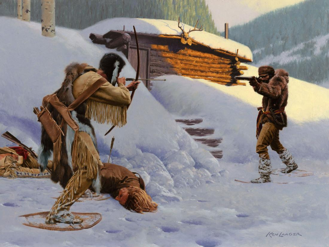 Ken Laager (1953 ) Fight At The Cabin