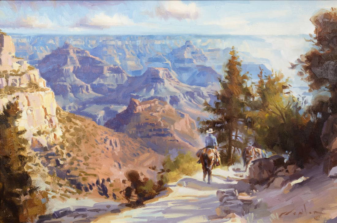 Sam Lawlor (20th Century), A Ride Down The Canyon Auction