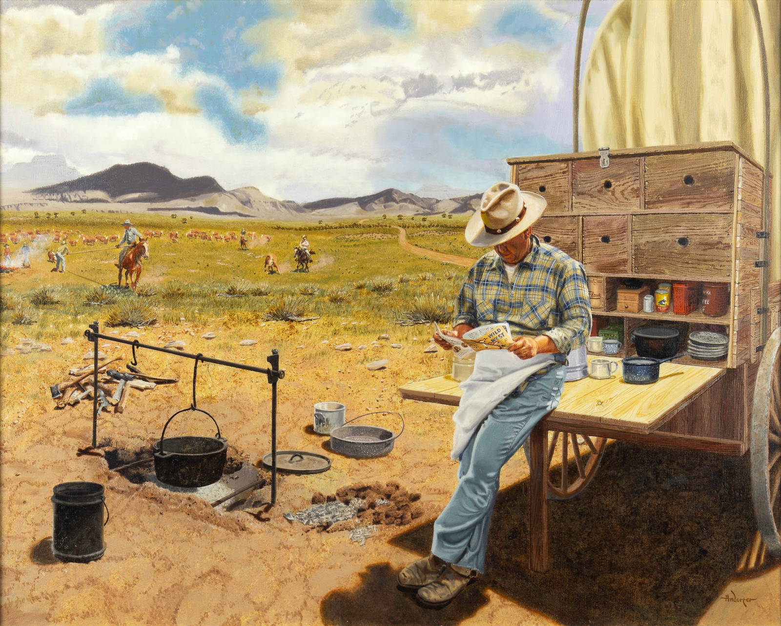 Donald E. Andorfer (20th Century), Taking Time Out Auction