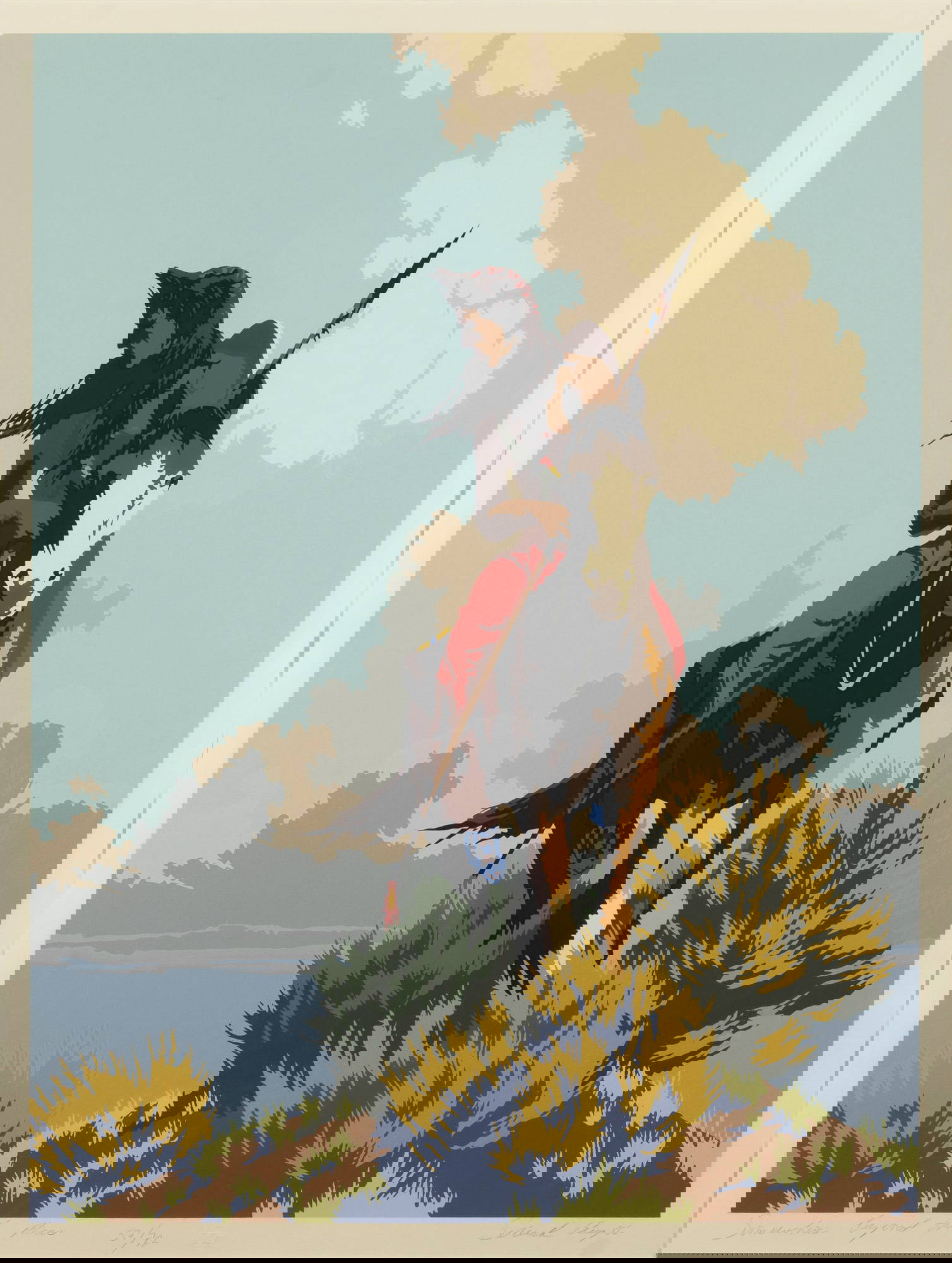 Bill Schenck (1947- ), Somewhere Beyond The Pecos, 1986 Auction