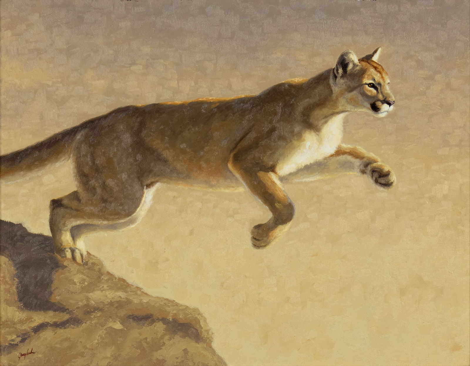 Greg Wilson (1962- ): Pouncing Puma - May 30, 2025 | Jackson Hole Art ...
