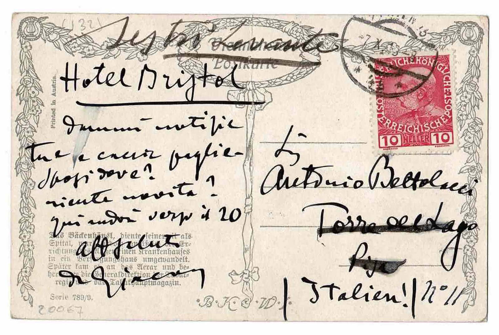 Music - Puccini Giacomo (1858 - 1924) - Autograph Card Signed Auction