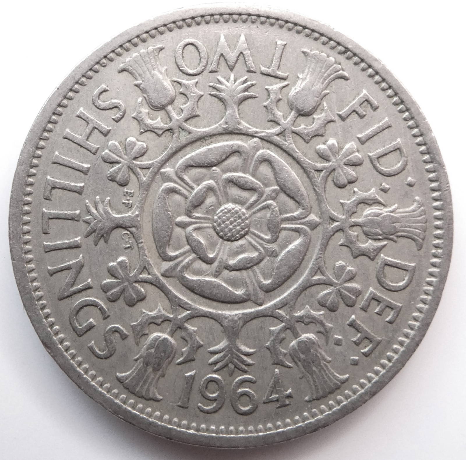 Uk Two Shillings 1964 Elizabeth Ii Coin Auction