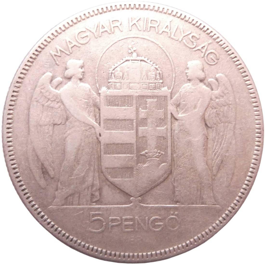 Hungary 5 Pengo - Miklos Horthy Regency 1930 Silver Coin Auction