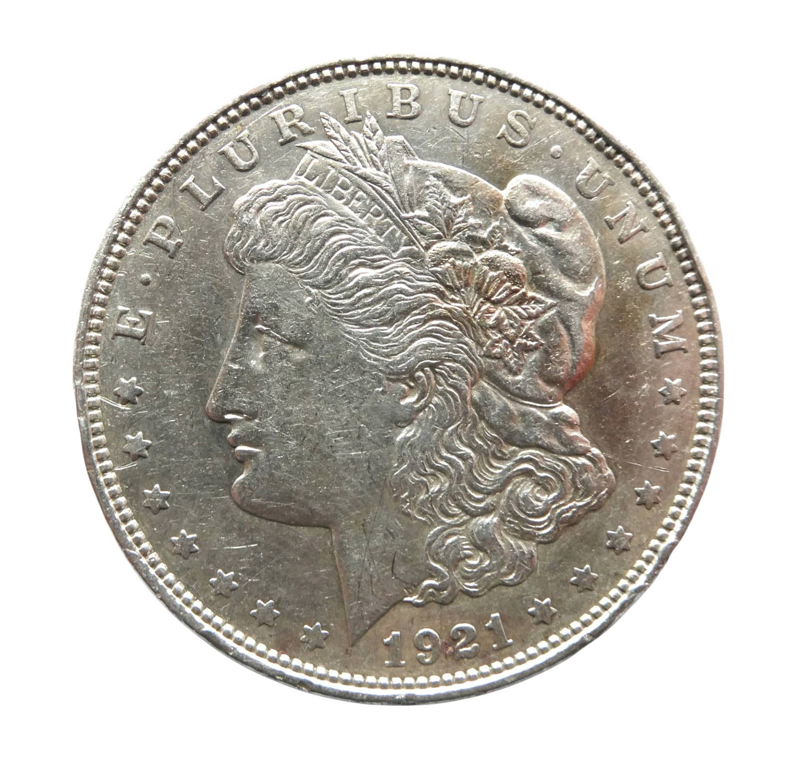 1921 Morgan Silver Dollar, Usa, Last Year Of Issue, High Grade Example ...