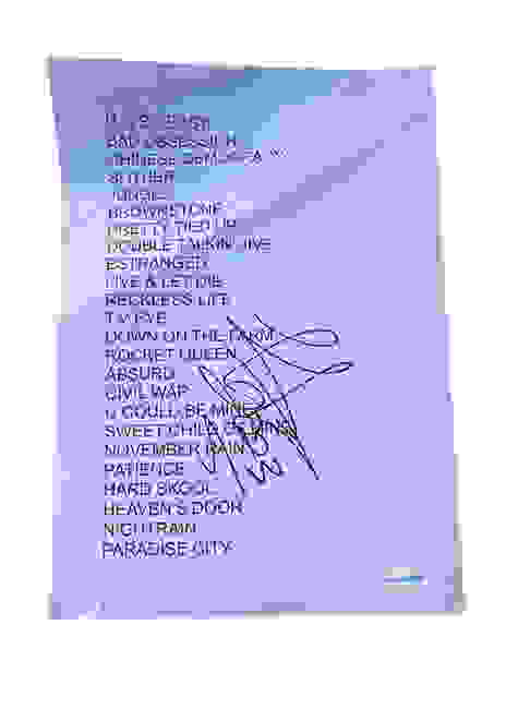 Frank Ferrer Guns N Roses Signed Setlist Exact Photo Proof Auction