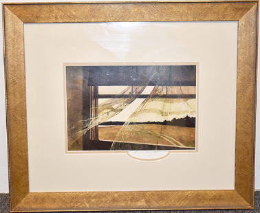 Andrew Wyeth Pencil Signed Print, Ides Of March