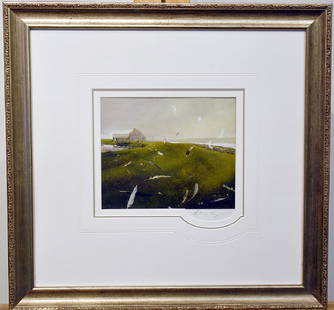 Andrew Wyeth Pencil Signed Print, Ides Of March