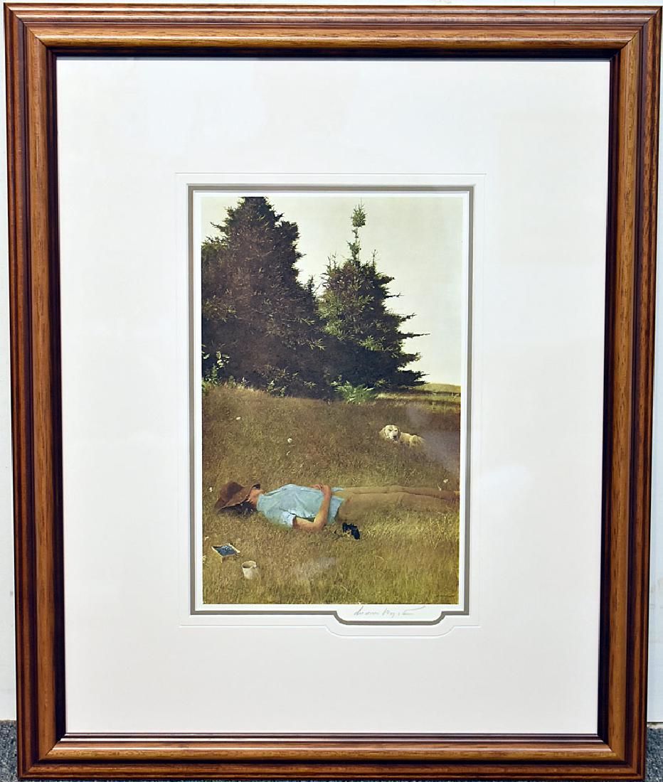 Signed Andrew Wyeth Print, Distant Thunder