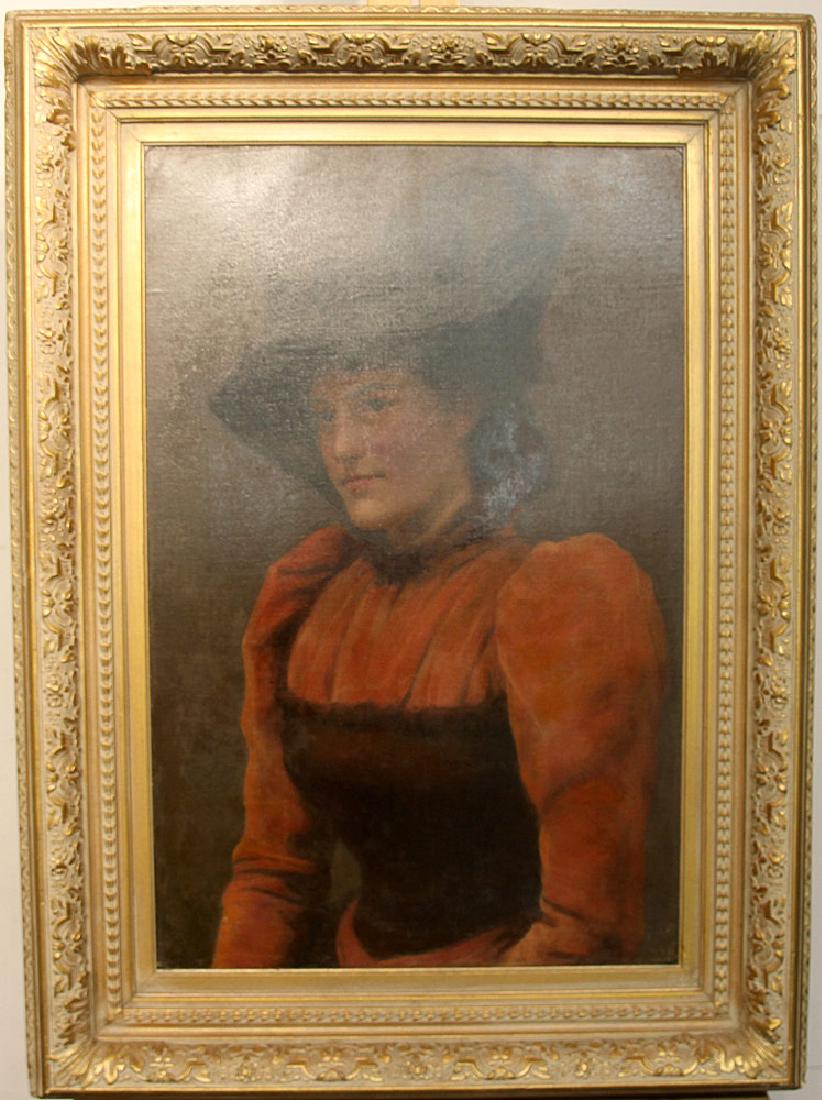 Frank Markham Skipworth Oil on Canvas, Portrait