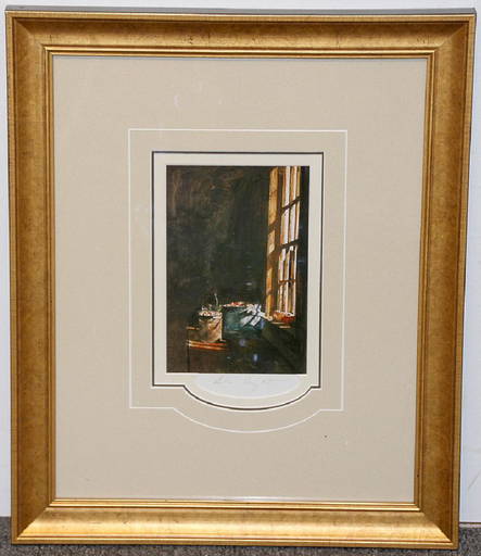 Pencil Signed Andrew Wyeth Print, Cranberries