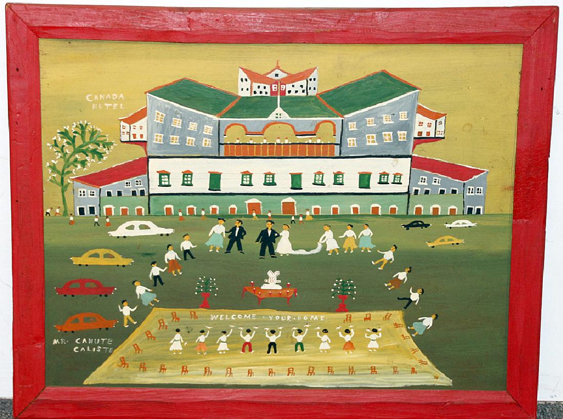 Canute Caliste Oil on Masonite, Wedding Scene