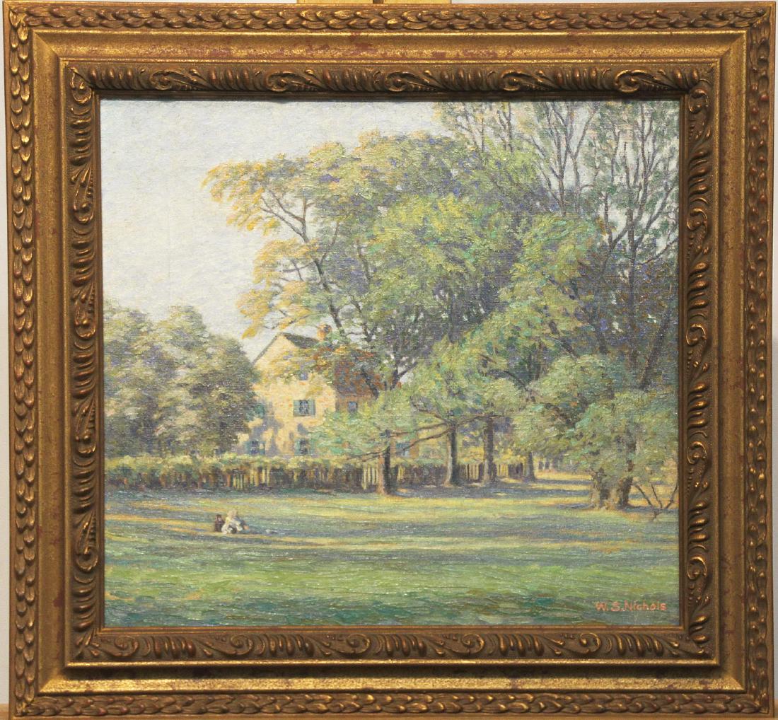 W.S. Nichols Oil on Canvas, Landscape