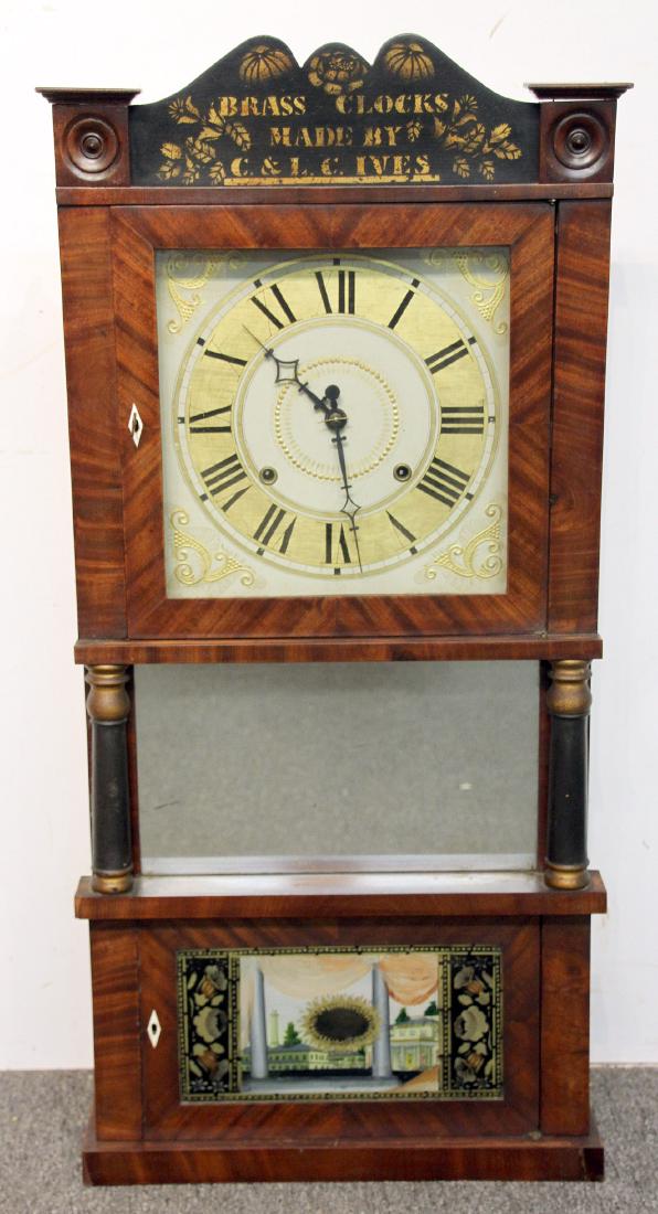 C. & L.C. Ives Triple Decker Shelf Clock