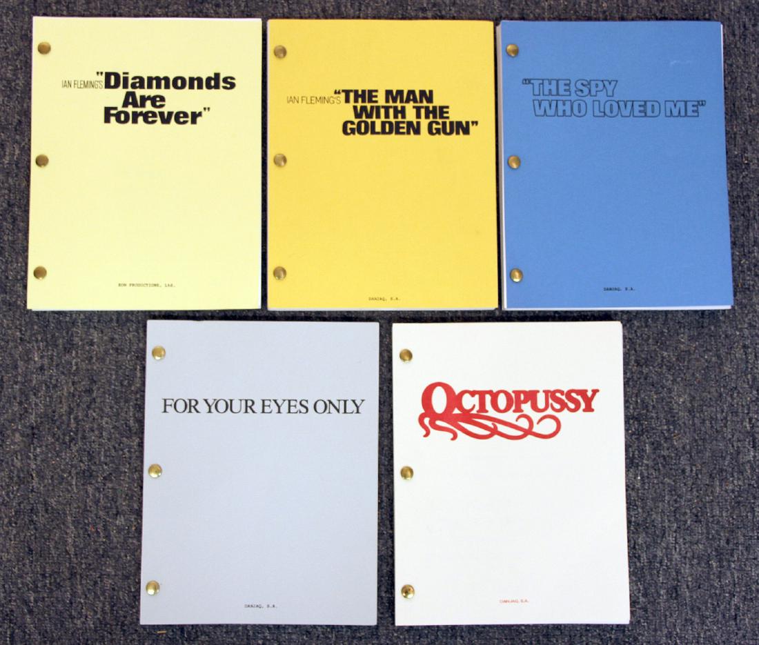 Five James Bond Movie Scripts