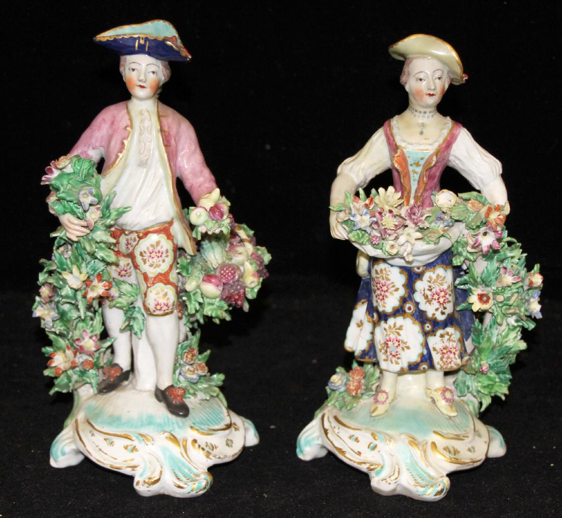 Pair Of Chelsea Porcelain Figures