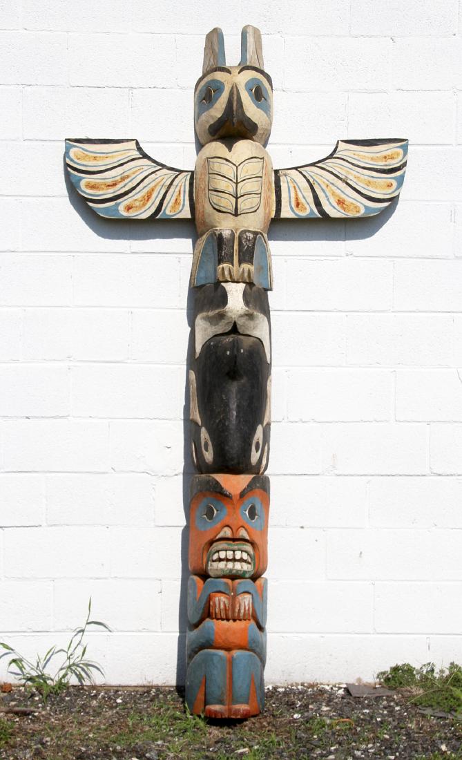 Northwest Coast Carved Totem Pole