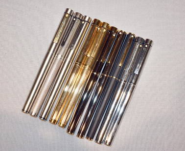 Sheaffer Targa White Dot Gold Tone Fountain Pen