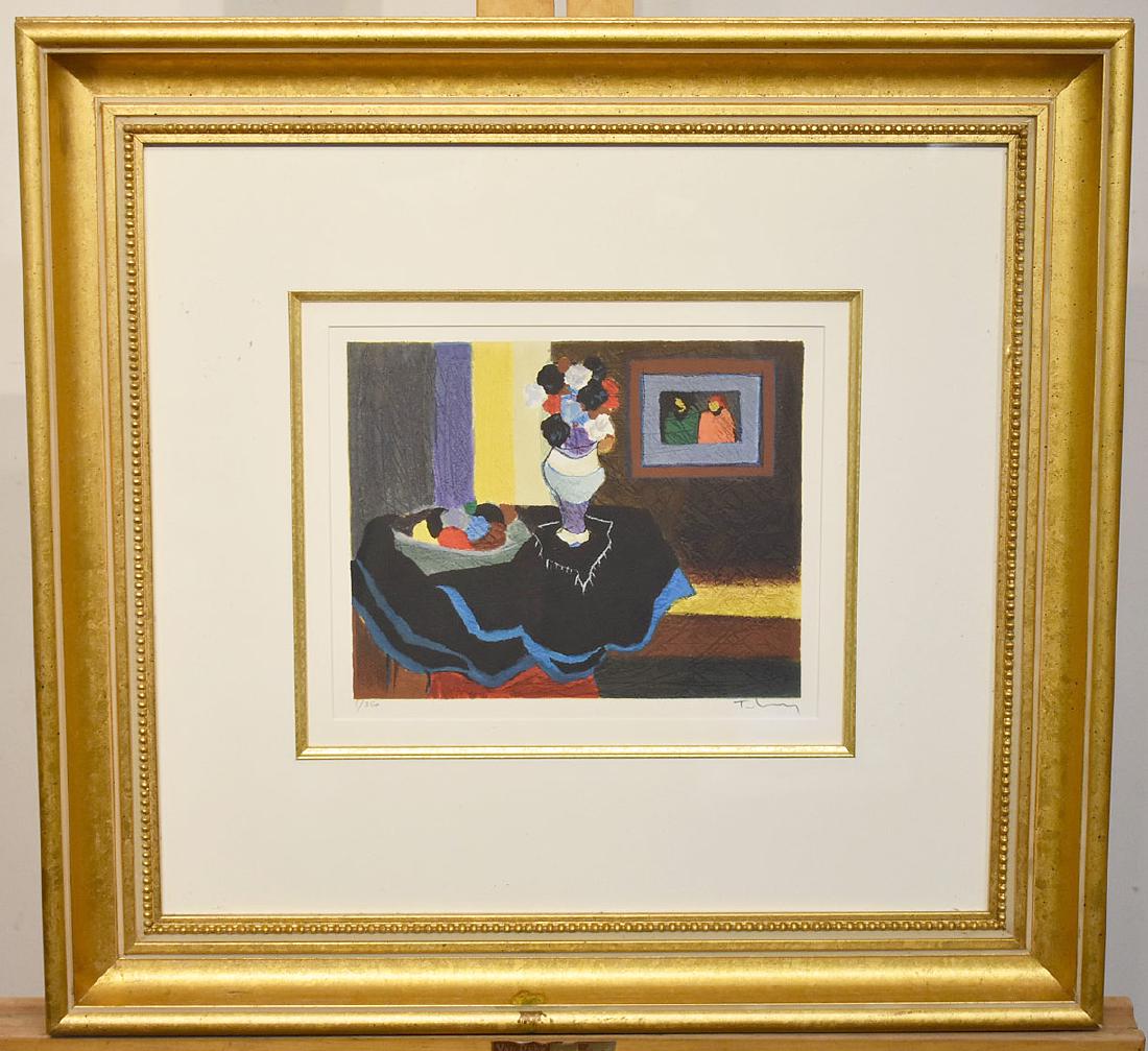 Itzchak Tarkay. Signed Lithograph, Still Life