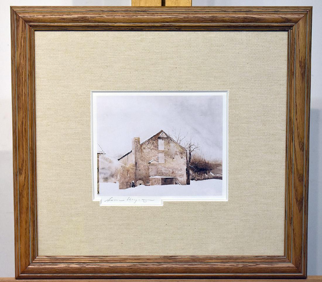 Pencil Signed Andrew Wyeth Print, Kuerner's Farm