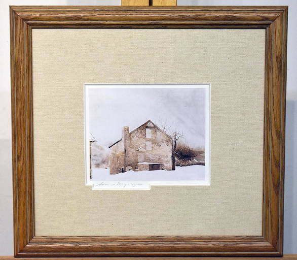 Pencil Signed Andrew Wyeth Print, Kuerner's Farm